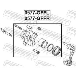 FEBEST Bremssattel 0577gffr Vorderachse rechts f&uuml;r MAZDA