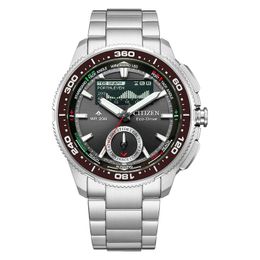 Citizen Herren Quarzuhr &raquo;Wave Tracker&laquo; Armbanduhr, Solar, Herrenuhr, Edelstahlarmband, analog Einheitsgr&ouml;&szlig;e