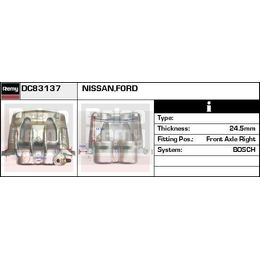 DELCO REMY Bremssattel Remy Remanufactured dc83137 f&uuml;r Ford NISSAN