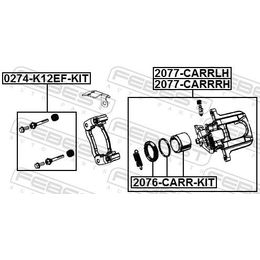 FEBEST Bremssattel 2077carrlh Hinterachse links f&uuml;r Chrysler ALFAROME/Fiat/LANCI