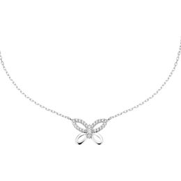 Firetti Damen Kette mit Anh&auml;nger &raquo;Schmuck Geschenk Silber 925 Halsschmuck Anh&auml;nger Schmetterling&laquo; mit Zirkonia (synth.) silber Silber 925 (