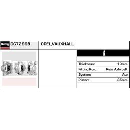 DELCO REMY Bremssattel Remy Remanufactured dc72908 f&uuml;r Opel Vaughall CHEVROLET
