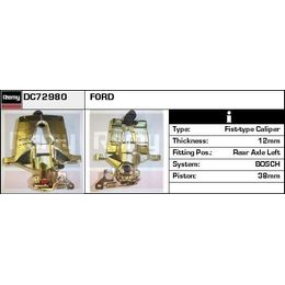 DELCO REMY Bremssattel Remy Remanufactured dc72980 f&uuml;r Ford