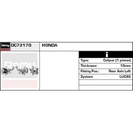 DELCO REMY Bremssattel Remy Remanufactured dc73170 f&uuml;r HONDA