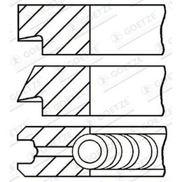 GOETZE ENGINE Kolbenringsatz 0843830600