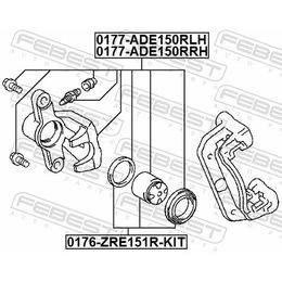 FEBEST Bremssattel 0177ade150rrh Hinterachse rechts f&uuml;r TOYOTA
