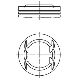 Mahle Kolben 011pi00111000 f&uuml;r Opel