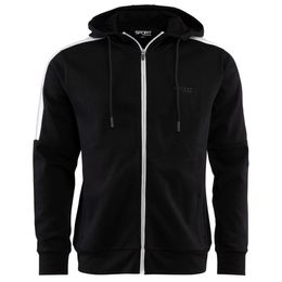 Stooker Men Sweatjacke 'Stewart' Herren Gr&ouml;&szlig;e L hellgrau / schwarz / wei&szlig;