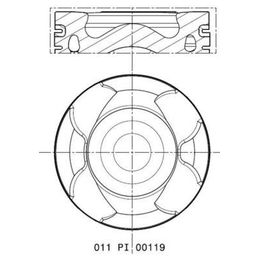 Mahle Kolben 011pi00119000 f&uuml;r Opel