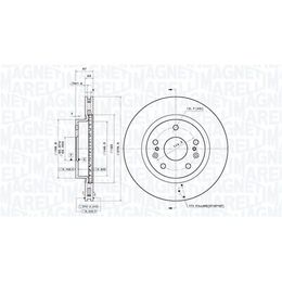 MAGNETI MARELLI Bremsscheibe 360406181001 bel&uuml;ftet 280mm 22mm f&uuml;r Suzuki