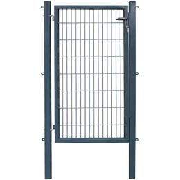 Arvotec Zauneinzelt&uuml;r &raquo;ESSENTIAL&laquo; Breite: 100 - 120 cm, H&ouml;he: 80 - 200 cm, zum Einbetonieren grau Metall B/H: 100cm x 160cm