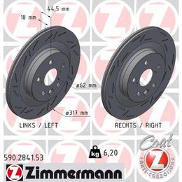 Zimmermann Bremsscheibe 590284153 Hinterachse Geschlitzt 317mm 18mm f&uuml;r TOYOTA Suzuki