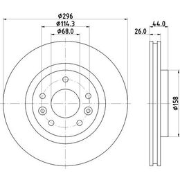 DON Bremsscheibe pcd18702 296mm 26mm f&uuml;r NISSAN RENAULT SAMSUNG