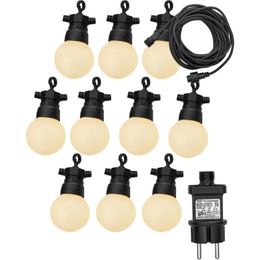 Luxform Lichterkette &raquo;24V-Lichterkette Honolulu - mit warmwei&szlig;en LED&laquo; &Uuml;berall aufh&auml;ngbar, drinnen und drau&szlig;en schwarz Gesamtl&auml;nge 7,5m