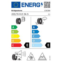 Bridgestone Winterreifen 205/70 R15 96S, Nordic compound - Blizzak Ice 13638 96S