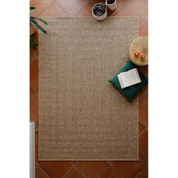Wecon Home Teppich &raquo;Layo, auch als L&auml;ufer erh&auml;ltlich&laquo; rechteckig 6 mm H&ouml;he Flachgewebe, wetterfest, geometrisches Design, In- & Outdoor Teppich braun 