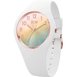 Ice Watch Ice-Watch Damen ice-watch Quarzuhr &raquo;ICE sunset - S37 - 3H&laquo; Armbanduhr, Damenuhr, Silikonarmband, analog wei&szlig; Einheitsgr&ouml;&szlig;e