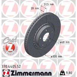 Zimmermann Bremsscheibe 370440552 Vorderachse Gelocht 320mm 28mm f&uuml;r MAZDA
