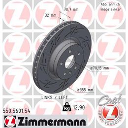 Zimmermann Bremsscheibe 550560154 Vorderachse links Geschlitzt 355mm 32mm f&uuml;r Tesla