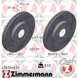 Zimmermann Bremsscheibe 430264653 Vorderachse Geschlitzt 321mm 28mm f&uuml;r GM Opel