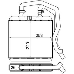 Mahle W&auml;rmetauscher, Innenraumheizung ah12000s f&uuml;r Iveco