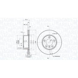 MAGNETI MARELLI Bremsscheibe 360406211101 bel&uuml;ftet 284mm 22mm f&uuml;r BMW