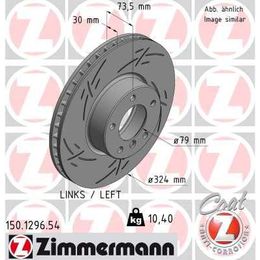 Zimmermann Bremsscheibe 150129654 Vorderachse links Geschlitzt 324mm 30mm f&uuml;r BMW