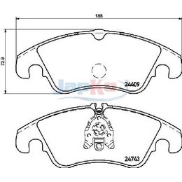JAPKO Bremsbelagsatz, Scheibenbremse 500309 f&uuml;r Ford