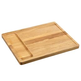 Kesper Schneidebrett &raquo;Brett aus Eichenholz, FSC&laquo; mit Saftrille und Vertiefung Massivholz B/H/L: 45cm x 2,5cm x 36cm