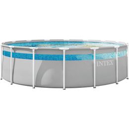 Intex Rundpool &raquo;&raquo;PrismFrame Clearview&laquo;&laquo; 488x122 cm grau &Oslash;/B/H/L: 488cm x Breite x H&ouml;he 122cm x L&auml;nge, 19.156 l