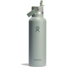 Hydro Flask Trinkflasche &raquo;21 OZ Standard Flex Straw Cap, 621 ml&laquo; TempShield ️ doppelwandige Vakuumisolierung gr&uuml;n Edelstahl 621ml