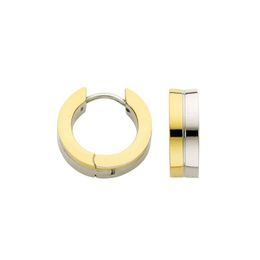 Firetti Damen Paar Creolen &raquo;Schmuck Geschenk Titan Ohrschmuck Ohrringe bicolor&laquo; gold 15mm, Titan
