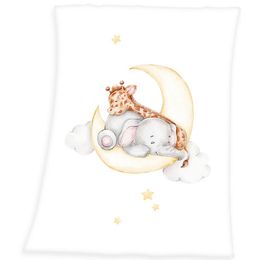 Baby Best Babydecke &raquo;Sleeping on the Moon&laquo; mit liebevollem Motiv bunt Polyester B/L: 75cm x 100cm