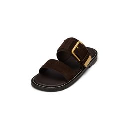 Marc O'Polo MARC O'POLO Damen Sandale "aus edlem Rindleder", Gr. 36, braun, Obermaterial: 100% Leder, unifarben, Schuhe