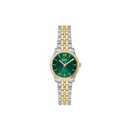 BOSS Damen BOSS Quarzuhr &raquo;GRACEFUL MINA&laquo; Armbanduhr, Damenuhr, Edelstahlarmband, analog gr&uuml;n Einheitsgr&ouml;&szlig;e