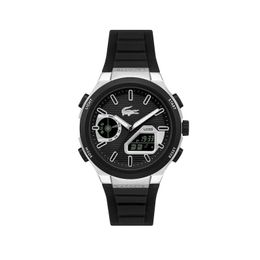 Lacoste Herren Quarzuhr &raquo;LC33&laquo; Armbanduhr, Herrenuhr, Silikonarmband, analog, digital, Stoppfunktion schwarz Einheitsgr&ouml;&szlig;e