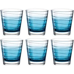 Leonardo Whiskyglas &raquo;VARIO STRUTTURA&laquo; 250 ml, 6-teilig blau Glas &Oslash; 8,3cm x 9cm, 250ml, 6 Stk.