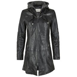 7eleven Damen Lederjacke "SEBRESCO", schwarz, Gr. 42, uni, Obermaterial: 100% Lammleder LEL. Futter: 100% Polyester PES. 100% Polyester PES., Jacken,