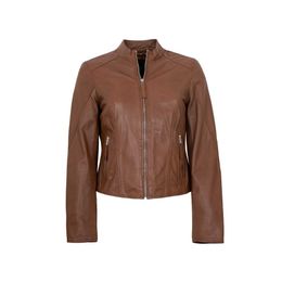 Jilani Lederjacke Lammnappa in Mittelbraun | Gr.: 40