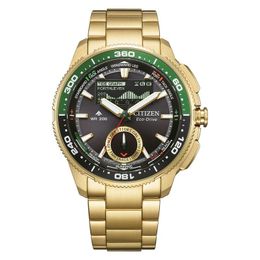 Citizen Herren Quarzuhr &raquo;Wave Tracker&laquo; Armbanduhr, Solar, Herrenuhr, Edelstahlarmband, analog Einheitsgr&ouml;&szlig;e