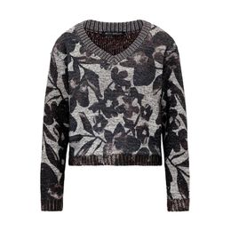 Betty Barclay Grobstrick-Pullover mit Pailletten in Beige/Braun | Gr.: 44