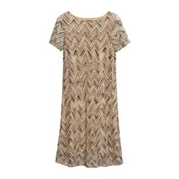 S.oliver Black Label Kleid Damen Gr&ouml;&szlig;e 44 hellbeige / braun Sommerkleid