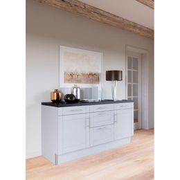 Optifit K&uuml;che &raquo;Ahus&laquo; 180 cm breit, ohne E-Ger&auml;te, Soft Close Funktion, MDF Fronten wei&szlig; B/H/T: 180cm x 90,8cm x 60cm, ohne E-Ger&auml;te