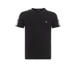 Cipo & Baxx CIPO & BAXX Herren T-Shirt "CT815", schwarz, Gr. M, uni, Obermaterial: 95% Baumwolle CO. 5% Elasthan EL., Shirts, Mit Logo-Schriftzug