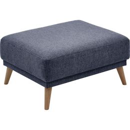 OTTO home Hocker &raquo;Elvis&laquo; Massivholzf&uuml;&szlig;e grau 79% Polyester; 21% Polypropylen B/H/T: 86cm x 43cm, Strukturstoff