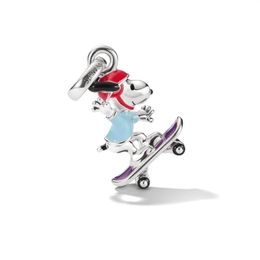 Thomas Sabo Damen Thomas Sabo Charm-Einh&auml;nger &raquo;Thomas Sabo x Peanuts Snoopy auf dem Skateboard Charm - Connect&laquo; Emaille bunt Einheitsgr&ouml;&szlig;e