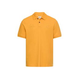 Camel Active Herren Poloshirt, gelb, Gr. XL, bestickt, unifarben, Piqu&eacute;, Obermaterial: 100% Baumwolle, Shirts, normale Passform, kurze &Auml;rmel,
