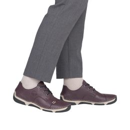 Rieker Damen Sneaker, Gr. 38, braun, Lederimitat, Synthetik, Schuhe, Schn&uuml;rschuh, Halbschuh, Freizeitsneaker mit Label