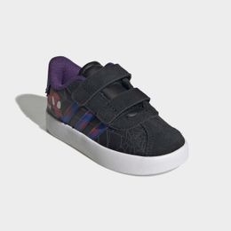M&auml;dchen Sneaker "VL COURT SPIDER-MAN CF I", adidas Sportswear, Gr. 21, schwarz, Leder, Synthetik, Schuhe, Design auf den Spuren des adidas Samba, f&uuml;r