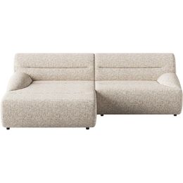 sit&more Ecksofa &raquo;Scrabble&laquo; Modernes Design in verschiedenen Stoffarten beige 100% Polyester B/H/T: 260cm x 80cm x 162cm, Chenille, Recamiere links